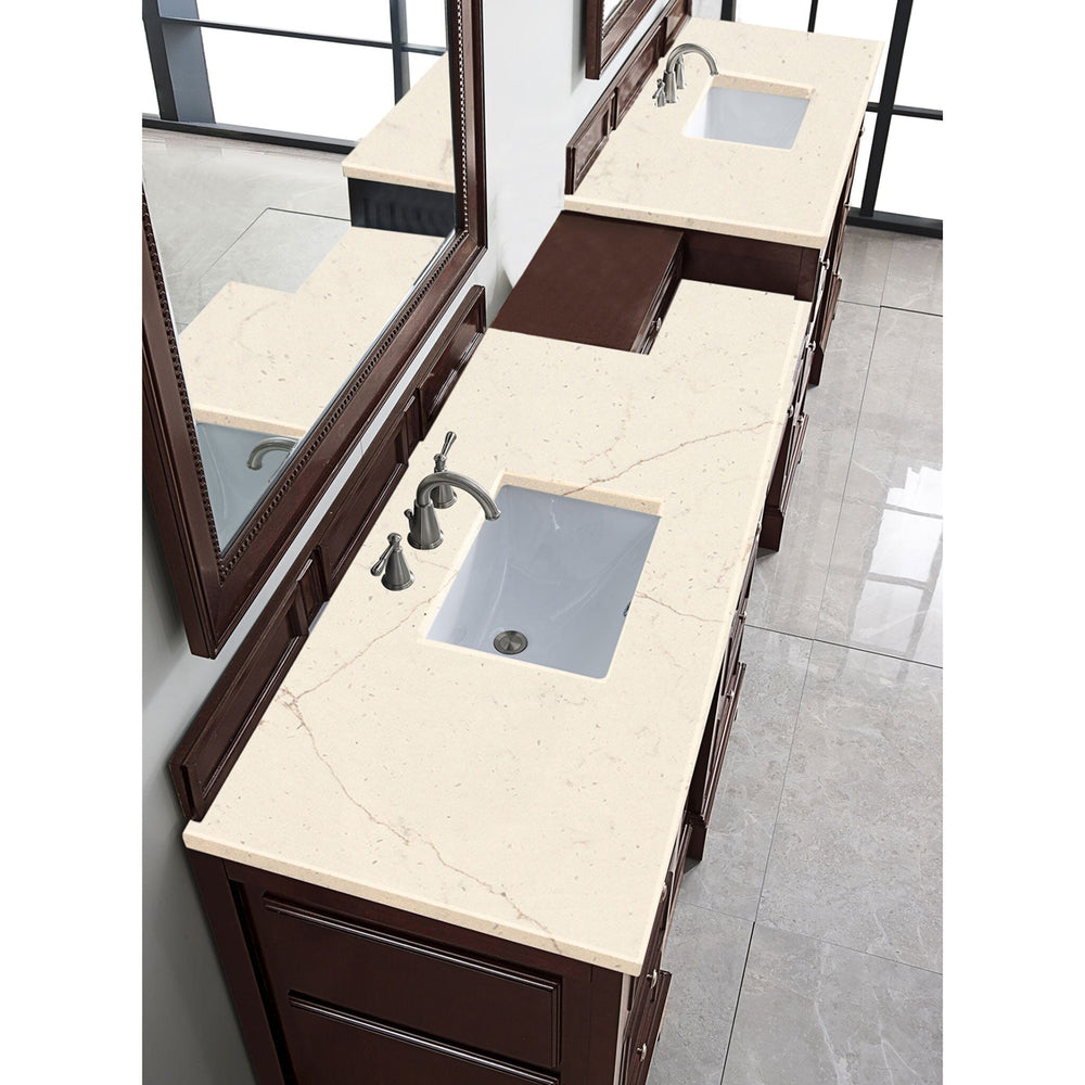 118" De Soto Burnished Mahogany Double Sink Bathroom Vanity – Vanities ...