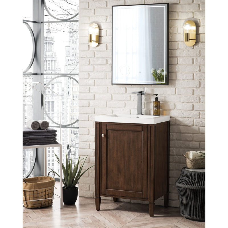 Britannia 24" Mid-Century Acacia Vanity with Glossy Top – Vanities Depot